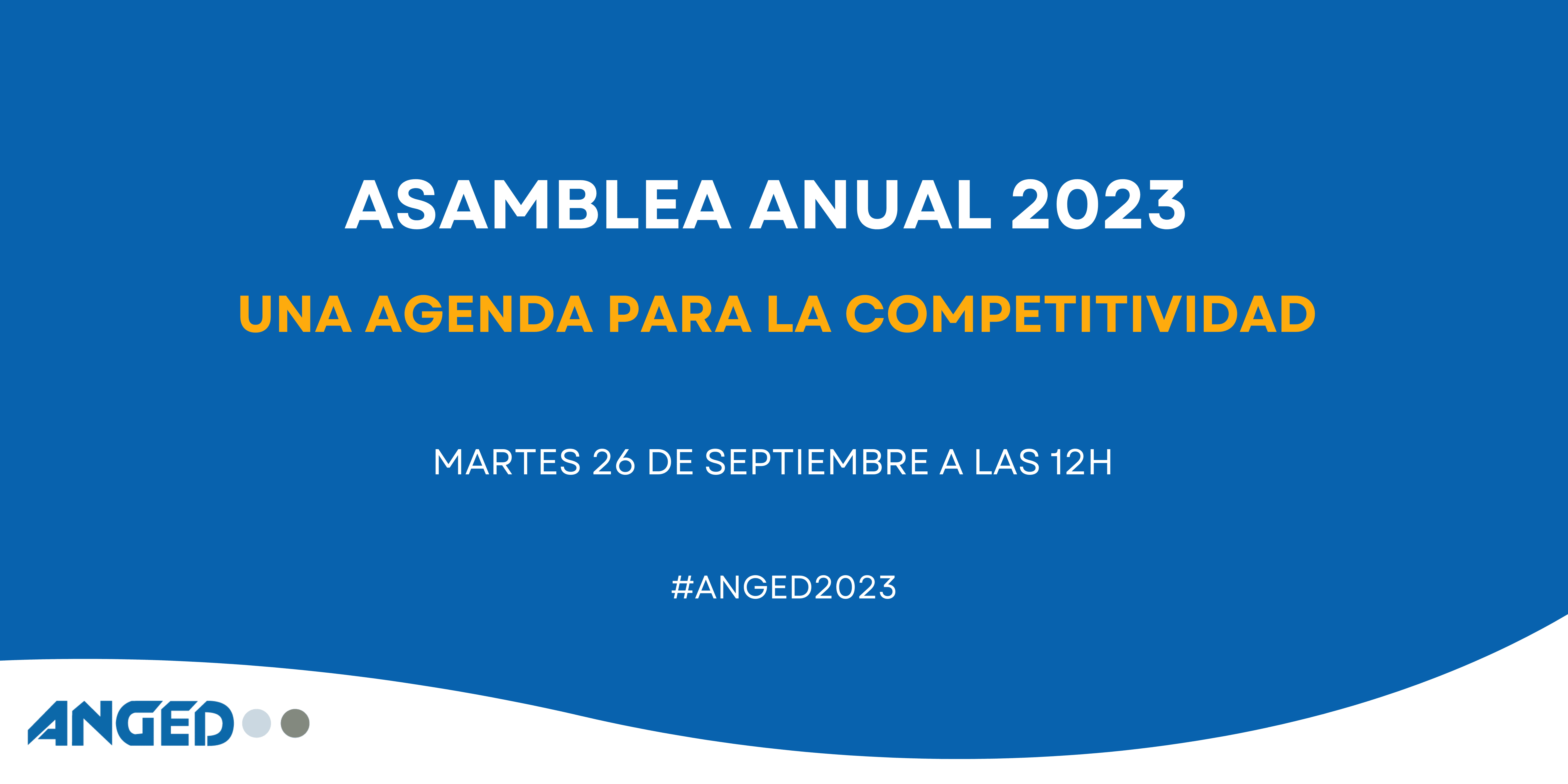 Cartel principal con texto - ANGED